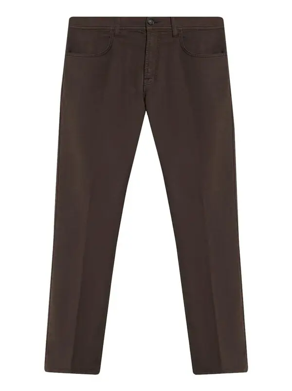 Cesare Attolini Cotton And Cashmere Five-pocket Pants - M31 Brown