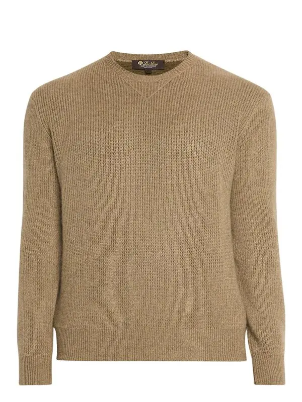 Loro Piana Mersey Baby Cashmere Crewneck Sweater - Tree-lined Field