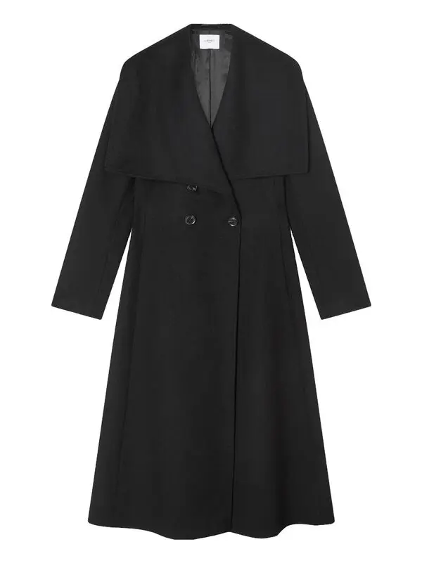 LK BENNETT Rose Merino Wool Coat - Black