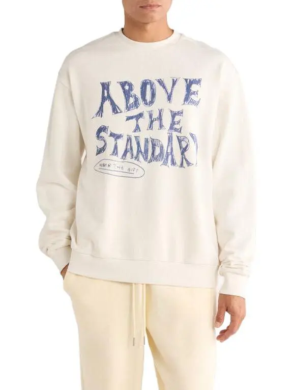 HONOR THE GIFT Above The Standard Graphic Sweatshirt - White