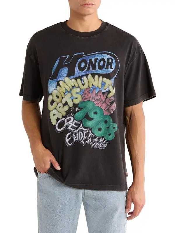 HONOR THE GIFT Comm Arts Creative Graphic T-shirt - Black