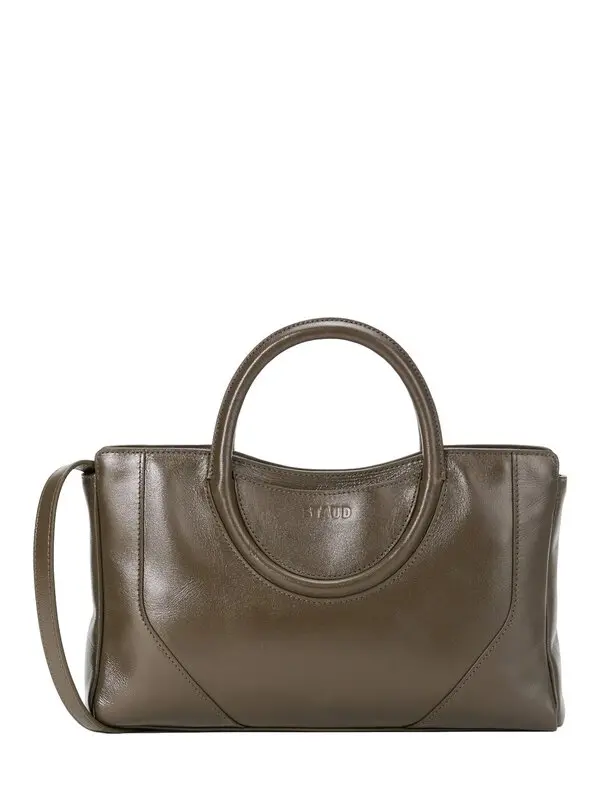 Staud Mini Maude Leather Satchel - Truffle
