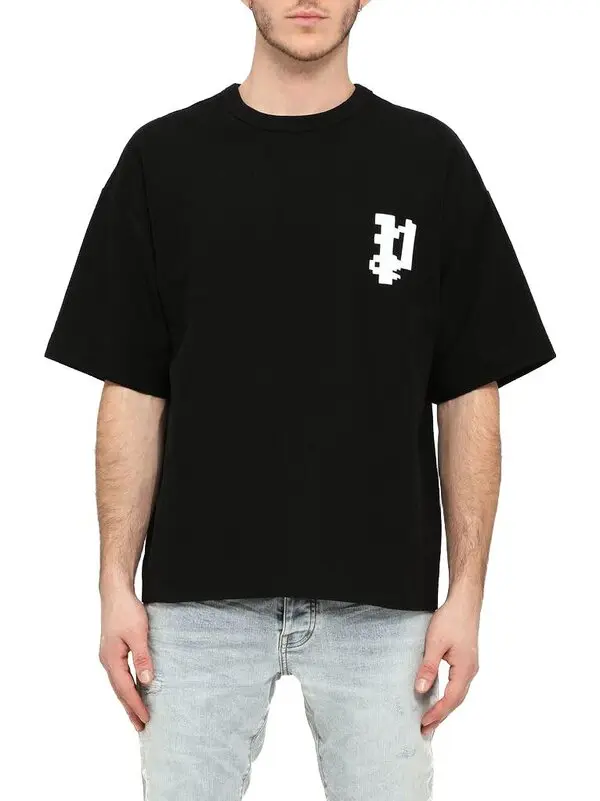 PURPLE BRAND Heavyweight Textured Jersey Graphic T-shirt - Black