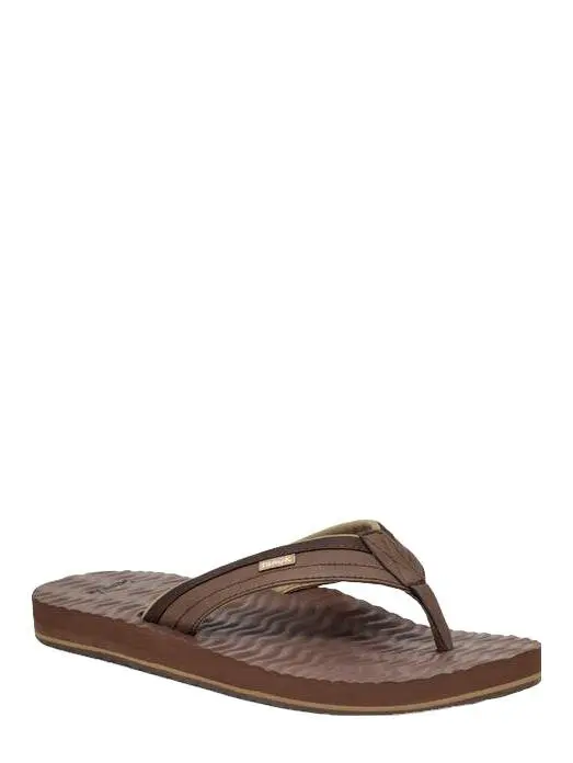 Sanuk Ziggy Plush Flip Flop - Brown