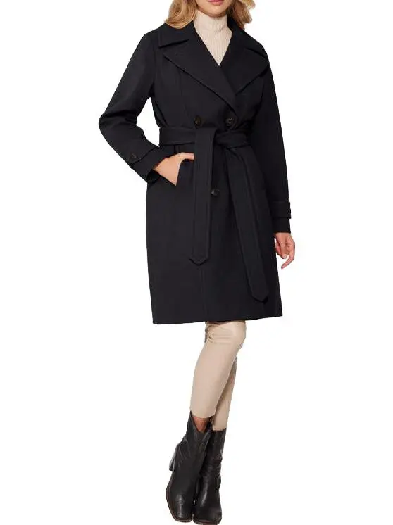 NORWEGIAN WOOL Double-breasted Virgin Wool-blend Coat - Black