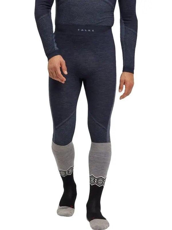 Falke Wool Tech 3/4 Base Layer Bottom - Space Blue