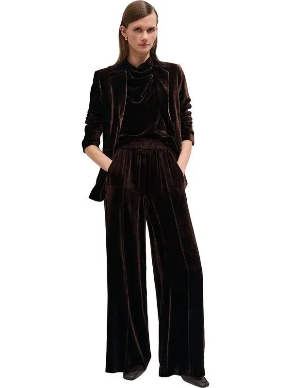 ME+EM Fluid Wide-leg Trousers - Double Espresso