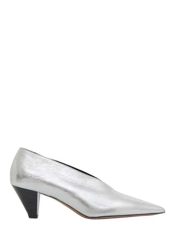 MANSUR GAVRIEL Kiki Pointed-toe Pumps - Silver