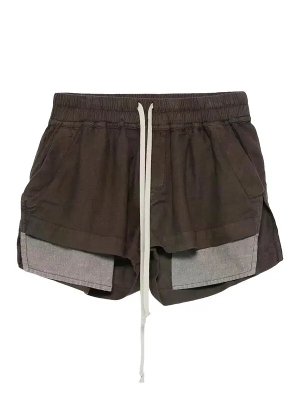 Rick Owens Drawstring Waist Shorts - Brown