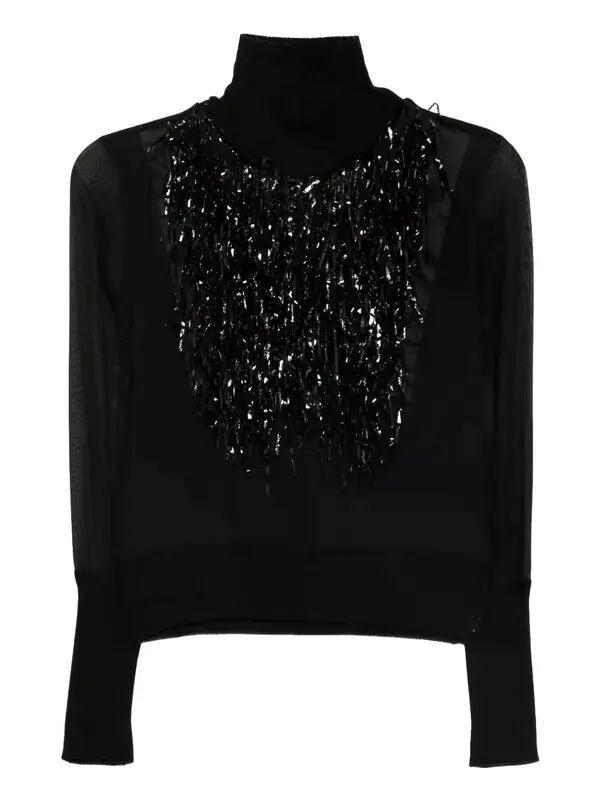 UNDERCOVERISM Sparkle Tassel Top - Black
