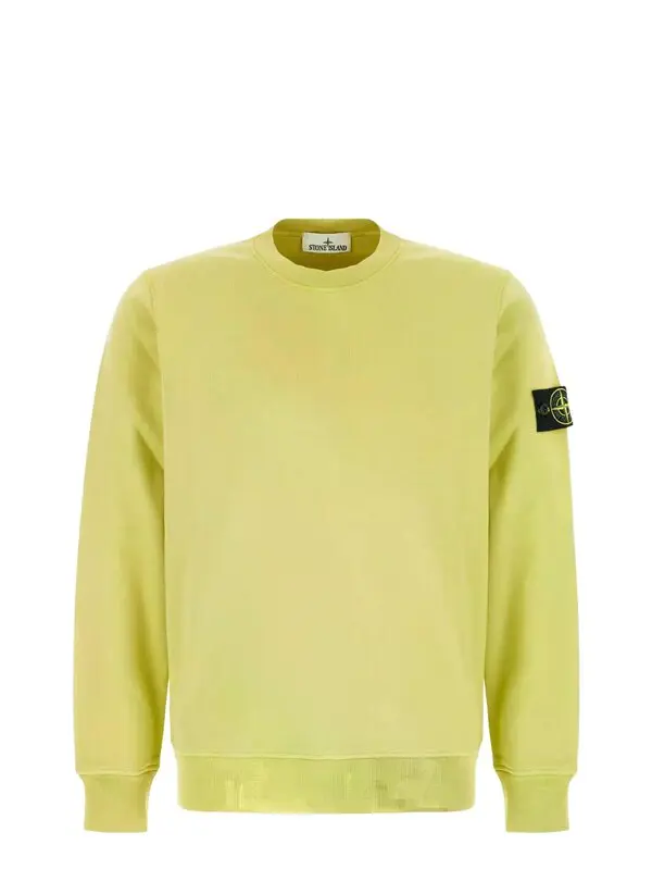 Stone Island Compass-patch Cotton Sweatshirt - Green