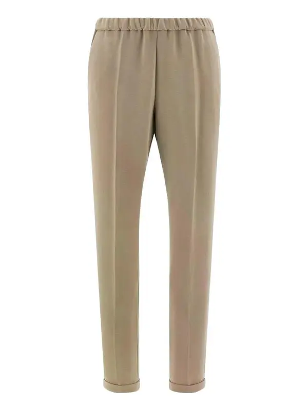 Alberto Biani Elasticated Pleat Trousers - Neutrals