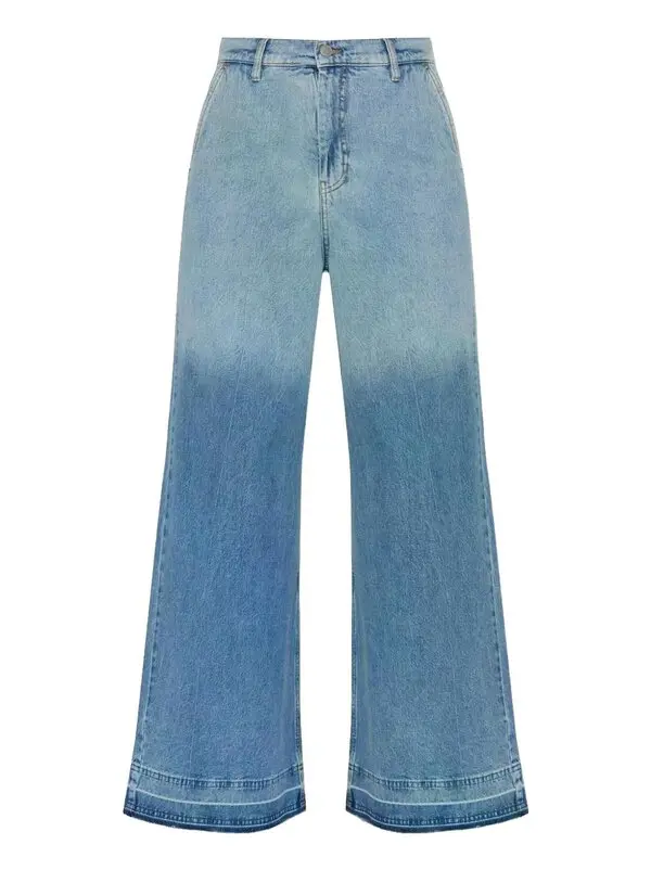 Munthe Ombre Wide-leg Trousers - Blue
