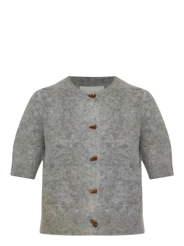 Munthe Short-sleeve Button Cardigan - Grey