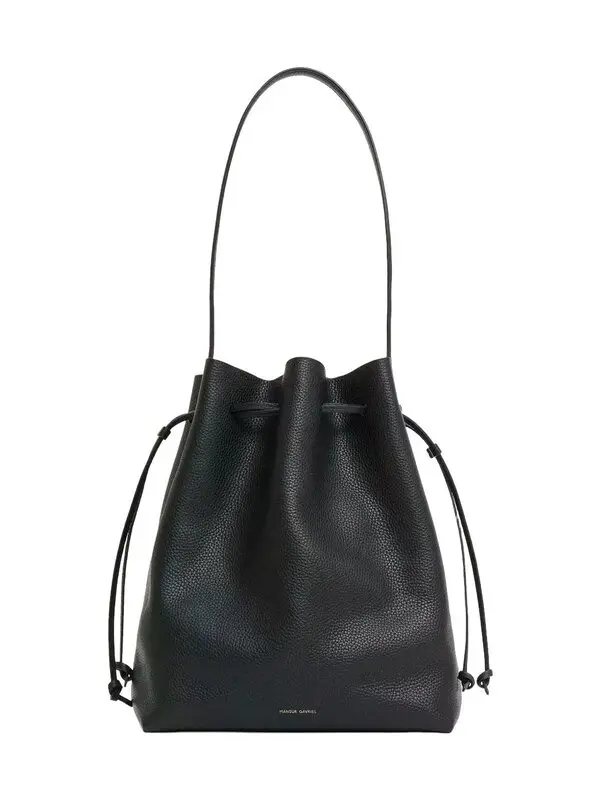 MANSUR GAVRIEL Cabas Leather Bucket Bag - Black