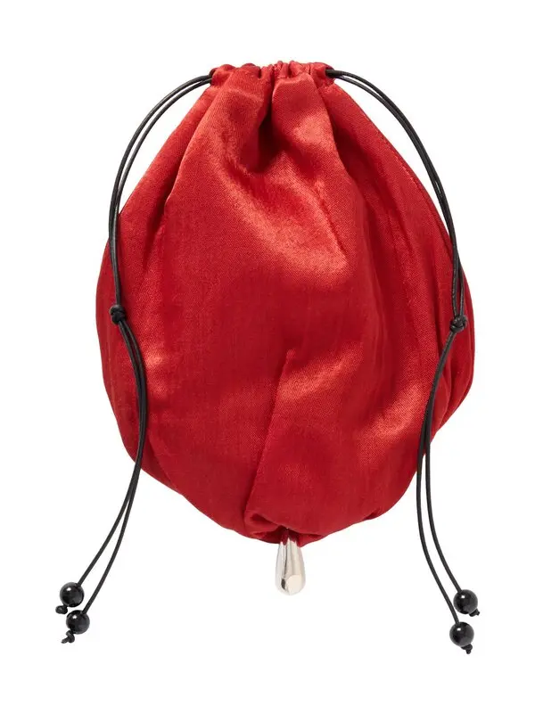 SOPHIE BUHAI Teardrop Embellished Satin Pouch - Red