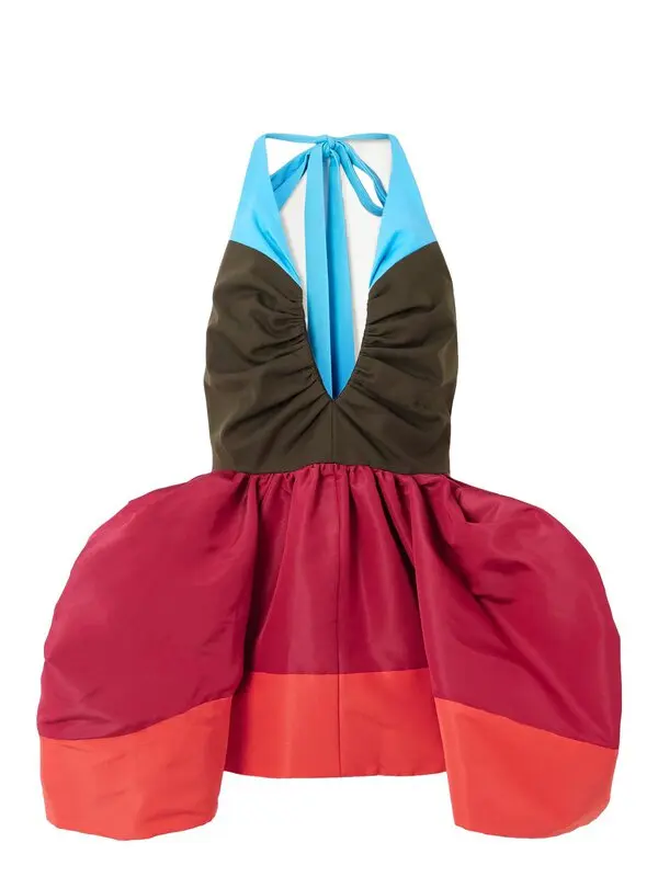 Christopher John Rogers Halterneck Top - Red