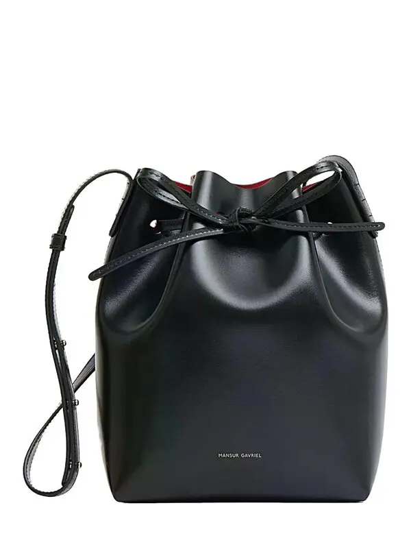 MANSUR GAVRIEL Mini Leather Bucket Bag - Black