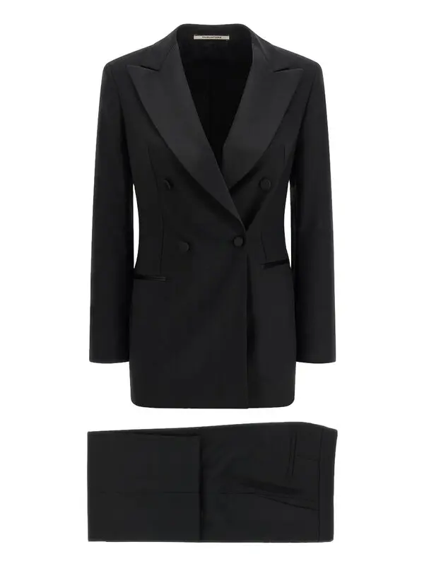 Tagliatore Clarita Tuxedo Dress - Black