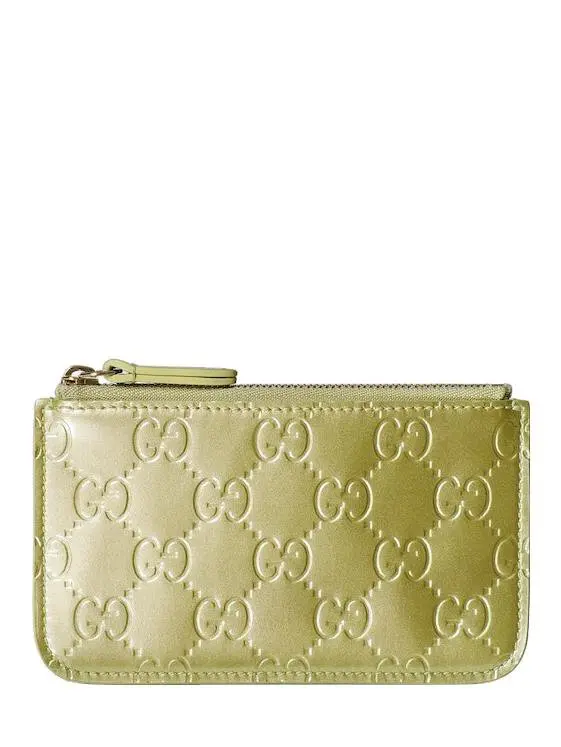 Gucci Gg Emblem Key Pouch - Green