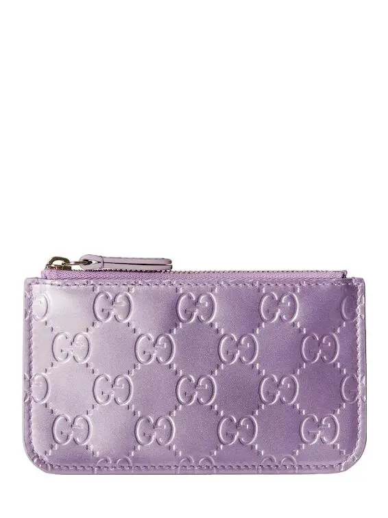 Gucci Gg Emblem Key Pouch - Pink