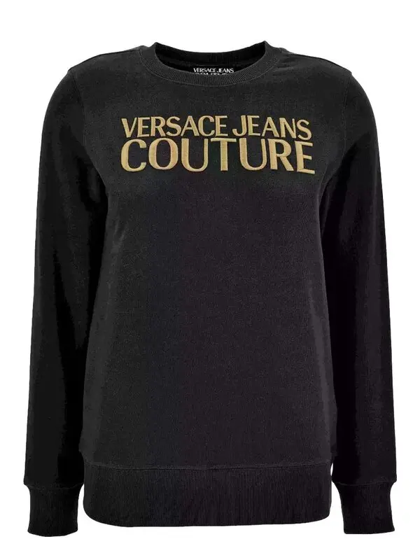 Versace Logo-embroidered Sweatshirt - Black