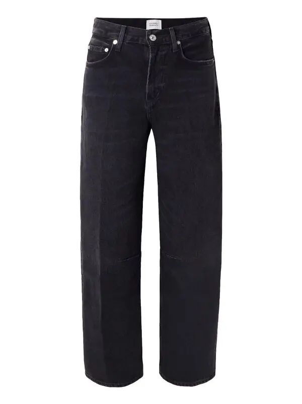 Citizens Of Humanity Miro Mid-rise Barrel-leg Jeans - Black