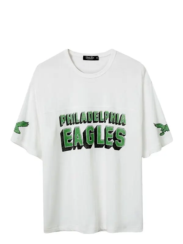 Junk Food Clothing Nfl Philadelphia Eagles Halfback Jersey Tee - Vintage White