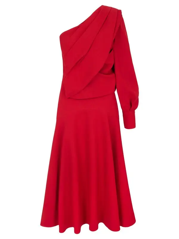 EMILIA WICKSTEAD Sehima Asymmetric Dress - Red