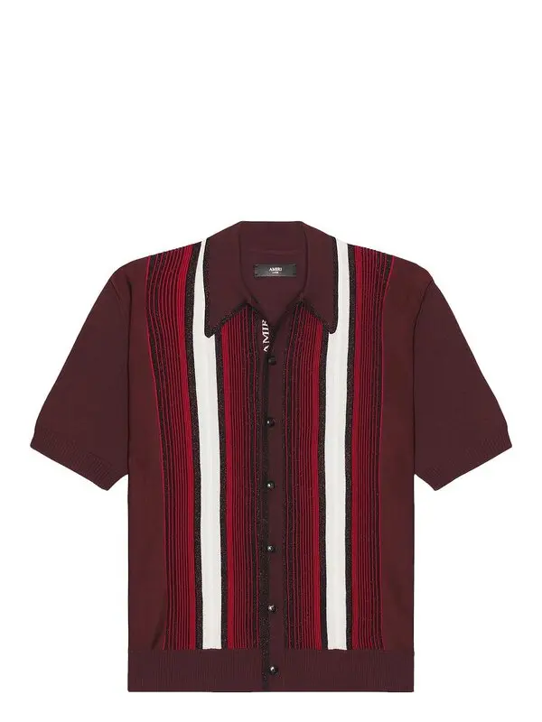 Amiri Embellished Striped Shirt - Red