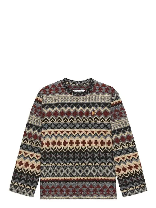 DISTRICT VISION Jacquard Knit Crew Neck - Fair Isle