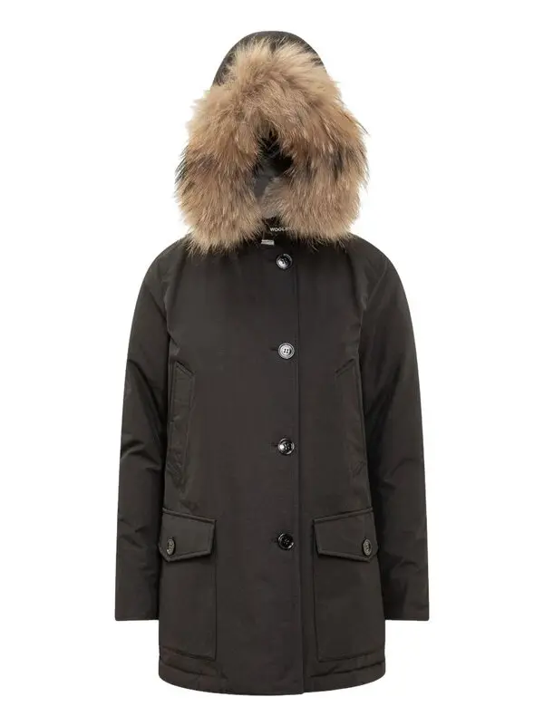 Woolrich Arctic Parka With Detachable Fur - Black