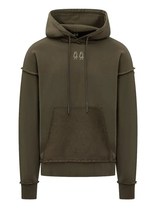 44 LABEL GROUP Embroidered Logo Hoodie - Green