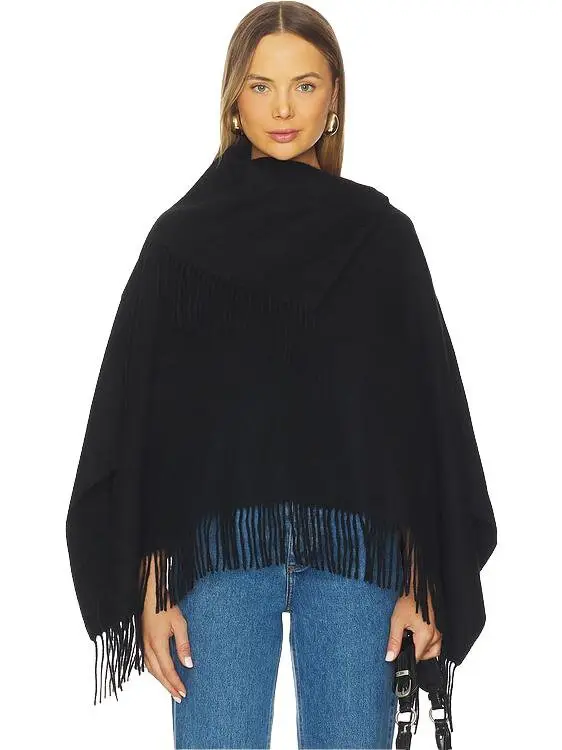BY MALENE BIRGER Turtma Wool Poncho - Black
