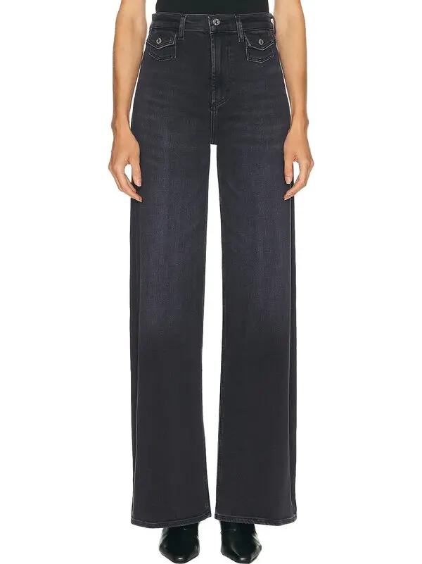 Citizens Of Humanity Issy Wide Leg Jeans - Washed Black