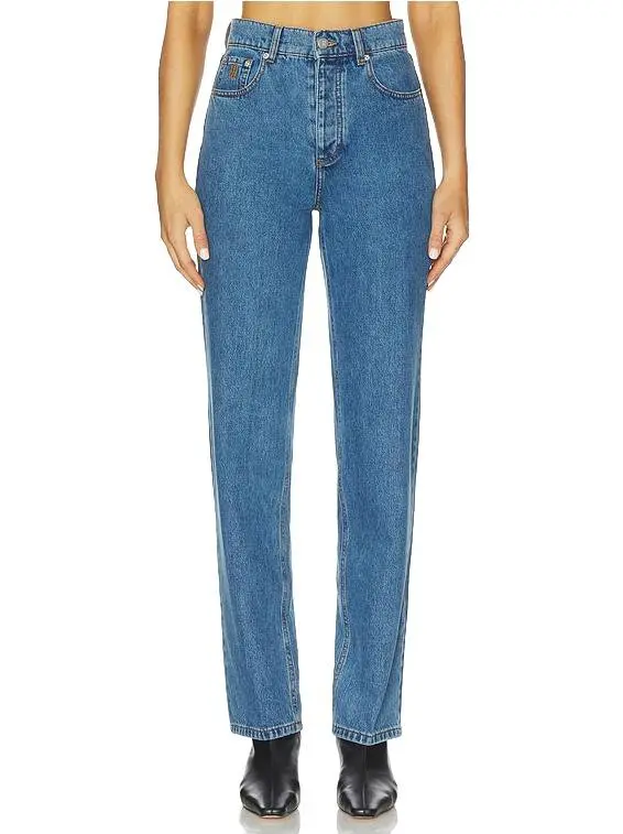 BY MALENE BIRGER Chicago Straight Leg - Mid Denim Blue