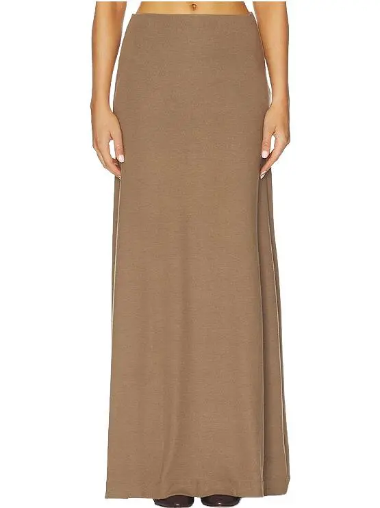 LESET Lauren Maxi Skirt - Walnut