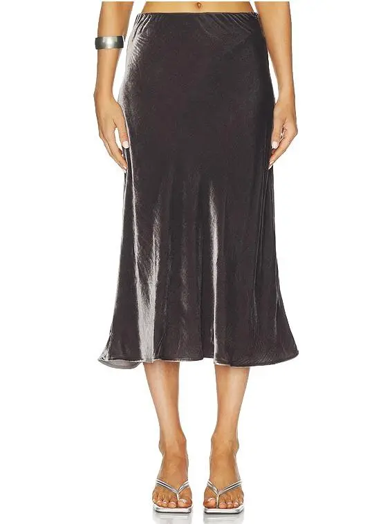 MARQUES' ALMEIDA Bias Midi Skirt - Gunmetal