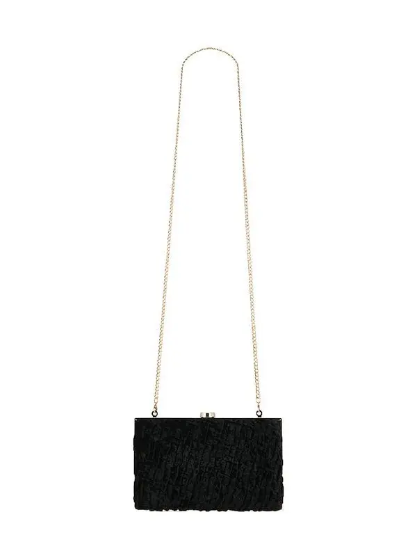 OLGA BERG Hazel Textured Clutch - Black