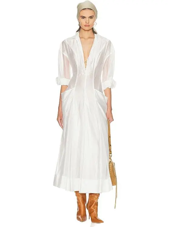 HELSA The Musee Midi Dress - White