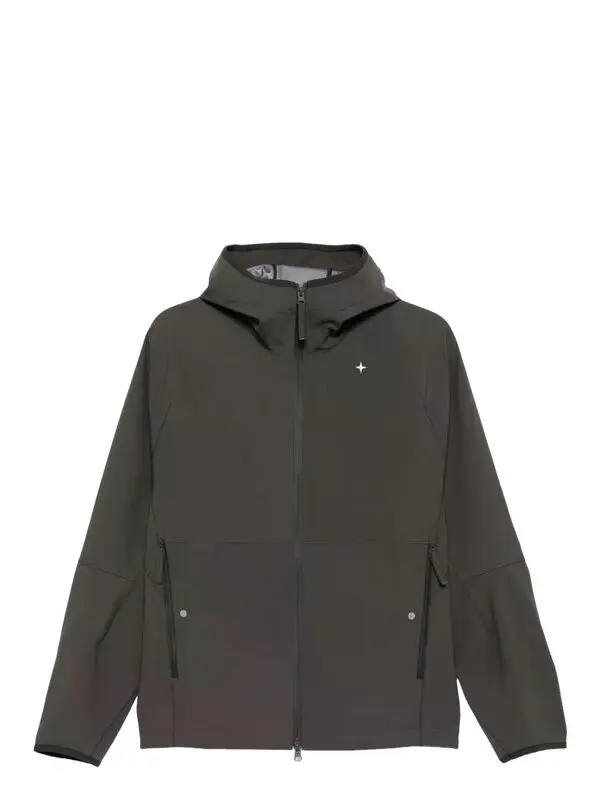 Stone Island Hooded Zip-front Jacket - Grey