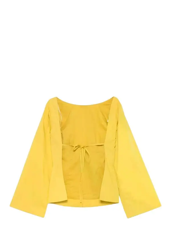 Staud Tie-back Bell-sleeve Top - Yellow