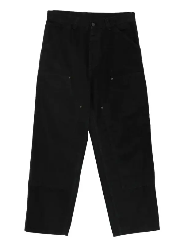 Carhartt Work In Progress Double Knee Canvas Trousers - Black