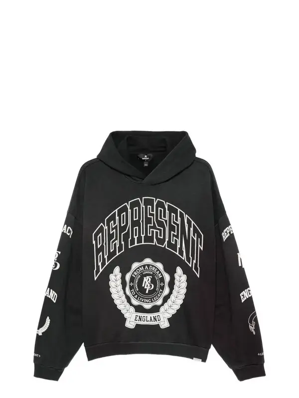REPRESENT Graphic-print Hoodie - Black