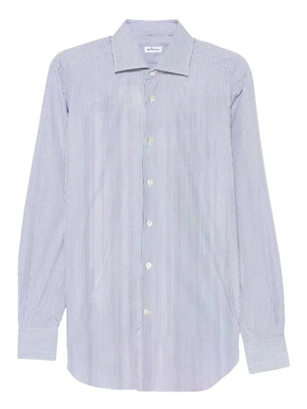 Kiton Striped Buttoned Shirt - Blue