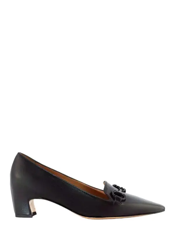 MARA BINI 40mm Leather Heeled Pumps - Black