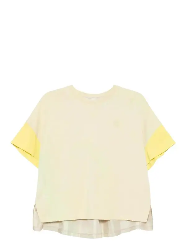 Loewe Logoed Cotton And Silk T-shirt - Yellow