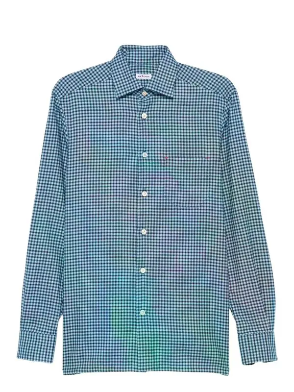 Kiton Long-sleeve Checked Shirt - Blue