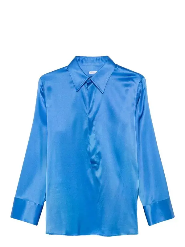 COVERT Point-collar Blouse - Blue