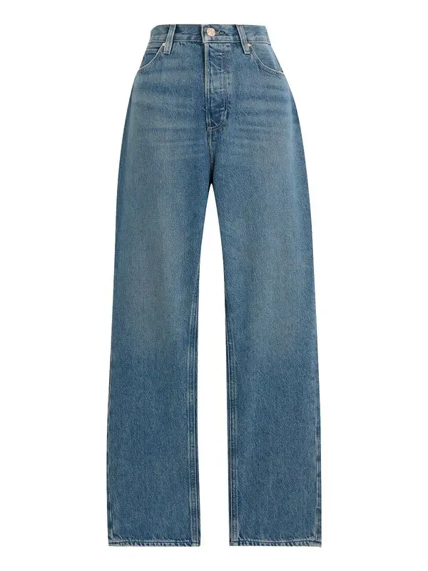 Paige Billy Cropped High-rise Straight-leg Jeans - Mid Denim
